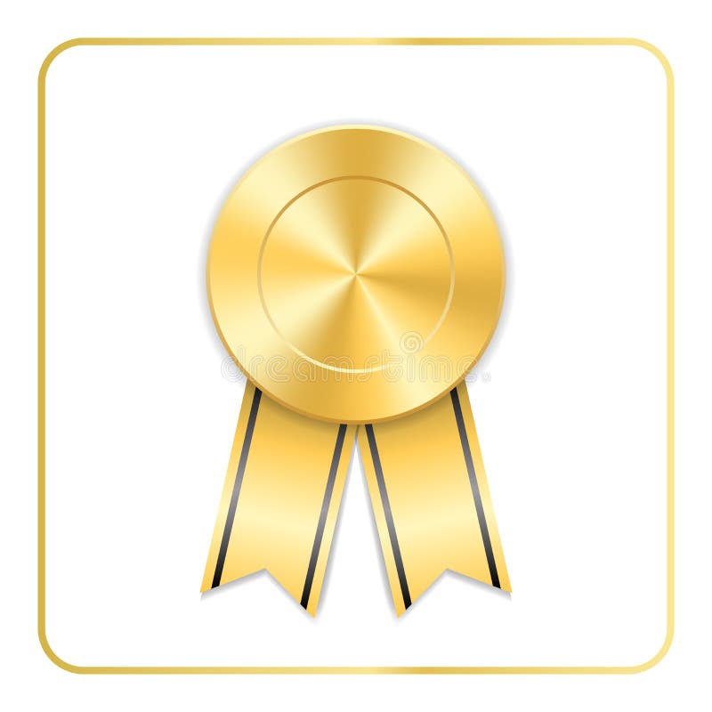 Icona Dell'oro Del Nastro Del Premio Illustrazione Vettoriale ...