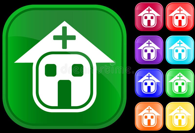 Icona dell'ospedale illustrazione vettoriale. Illustrazione di luce ...