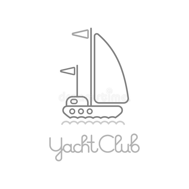 Icona dell'yacht club illustrazione vettoriale. Illustrazione di ...