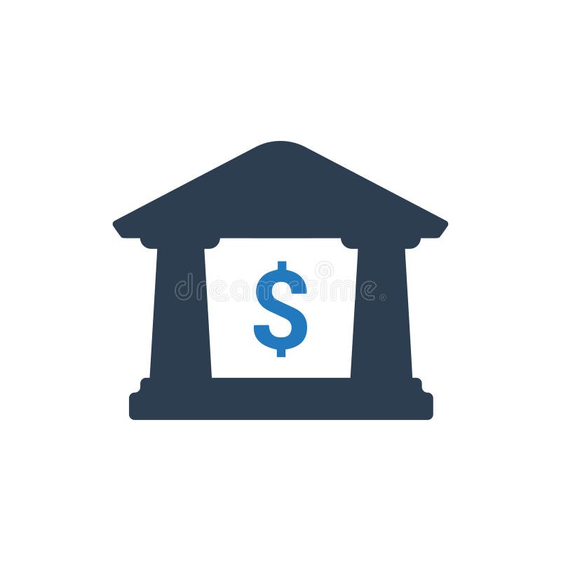 Icona della Banca illustrazione vettoriale. Illustrazione di simbolo ...