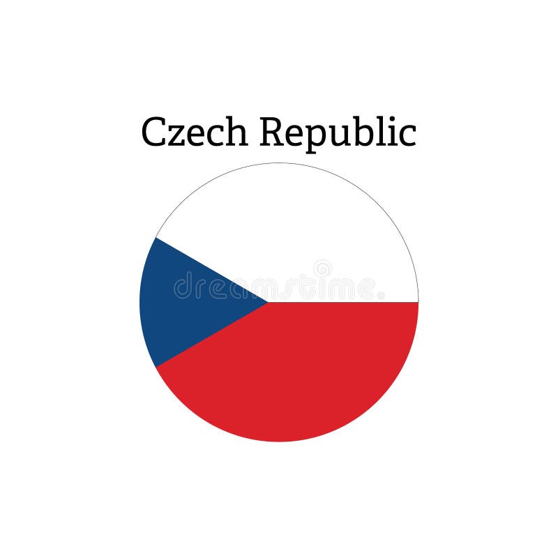 Icona Della Bandiera Della Repubblica Ceca Illustrazione di Stock ...