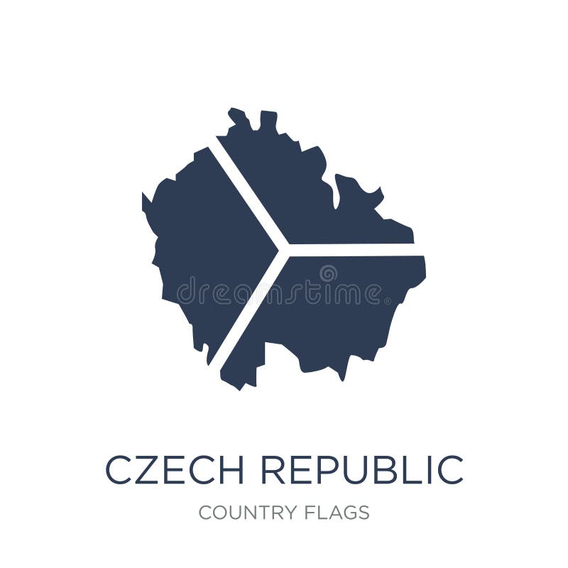 Icona Della Bandiera Della Repubblica Ceca Illustrazione Vettoriale ...