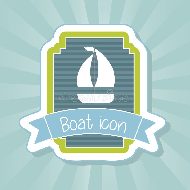 Icona di barca illustrazione vettoriale. Illustrazione di marittimo ...