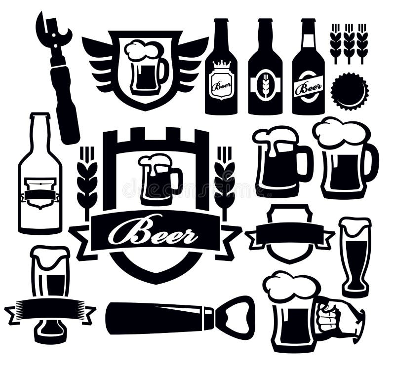 Simbolo Di Segno Isolato Della Birra O Del Logo Simbolo Di ...