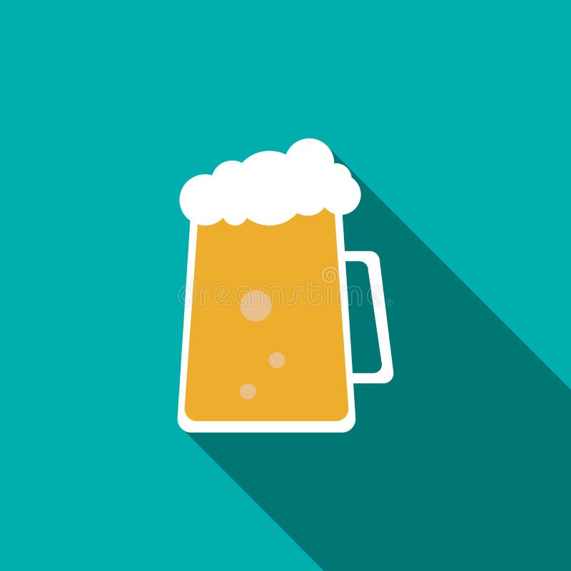 Icona Della Birra Fredda, Stile Piano Illustrazione Vettoriale ...