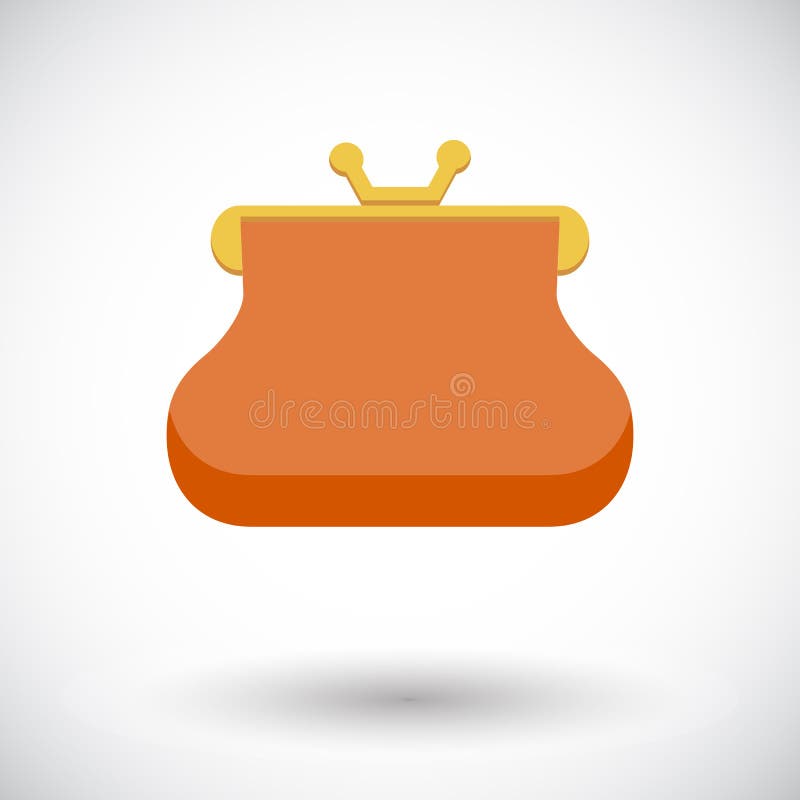 Icona della borsa piana illustrazione vettoriale. Illustrazione di paga ...