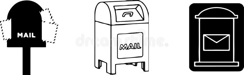 Icona Della Posta Su Fondo Bianco Illustrazione Vettoriale ...