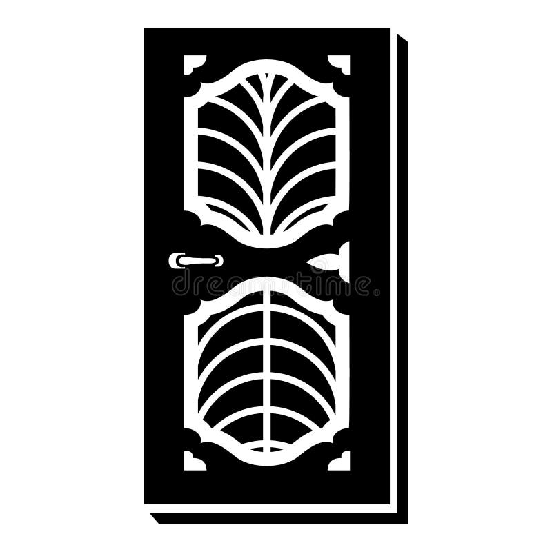 Icona Della Decorazione Della Porta, Stile Semplice Illustrazione ...