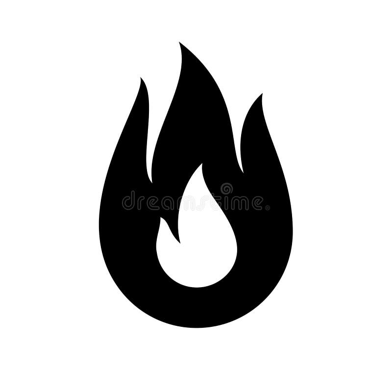 Icona Della Fiamma Del Fuoco Illustrazione Vettoriale - Illustrazione ...