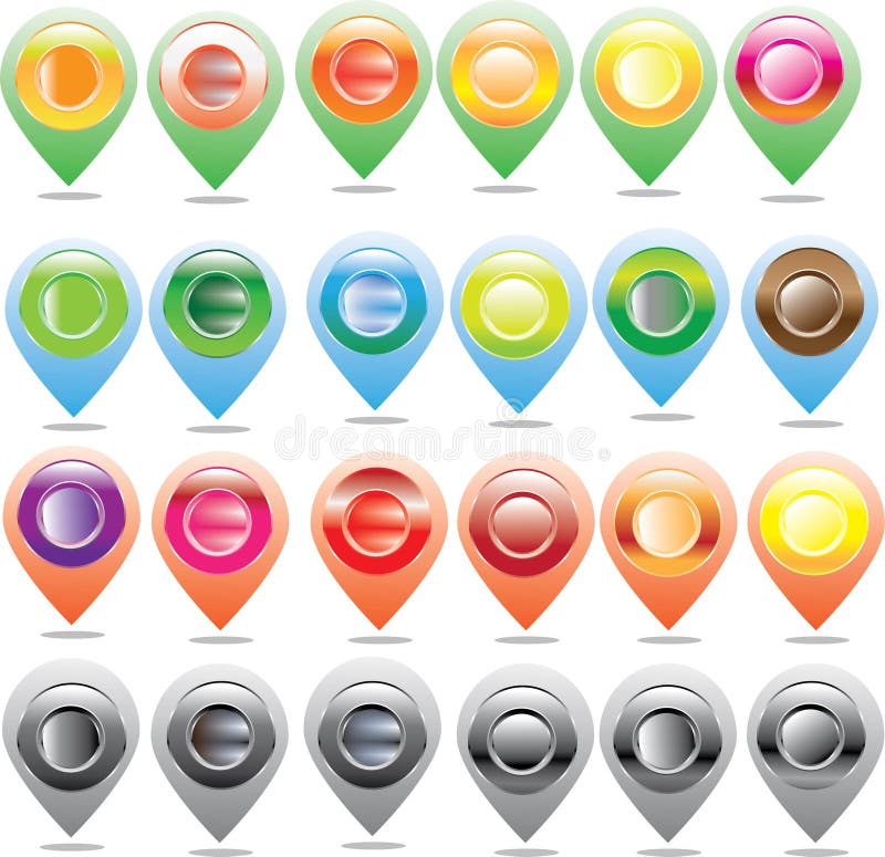 Icona Della Mappa, Gps Del Creatore Di Mappa Illustrazione di Stock ...