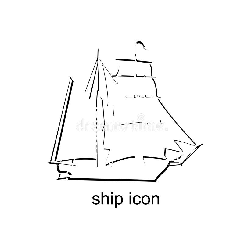 Icona della nave illustrazione vettoriale. Illustrazione di velocità ...