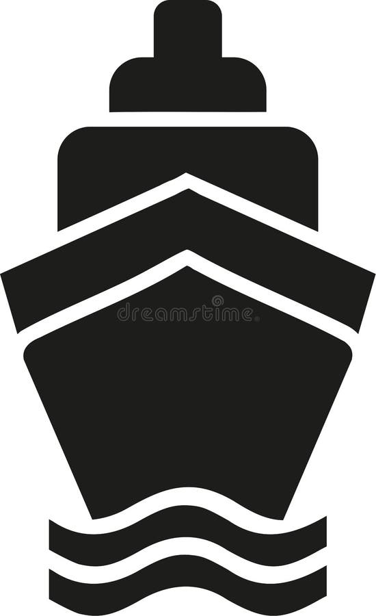 Icona Della Nave Isolata Sul Blu Illustrazione Vettoriale ...