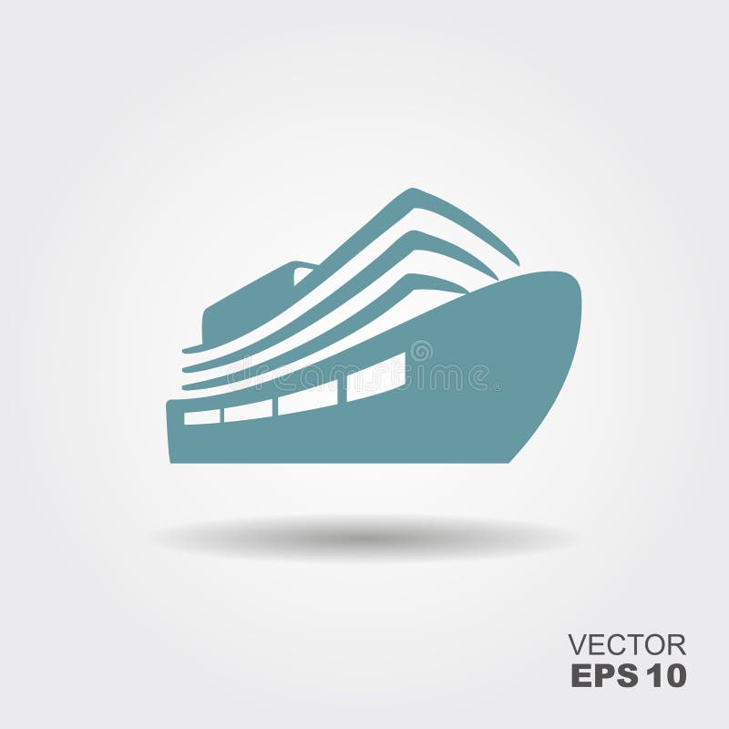 Illustrazione Di Simbolo Della Nave Da Crociera Illustrazione ...