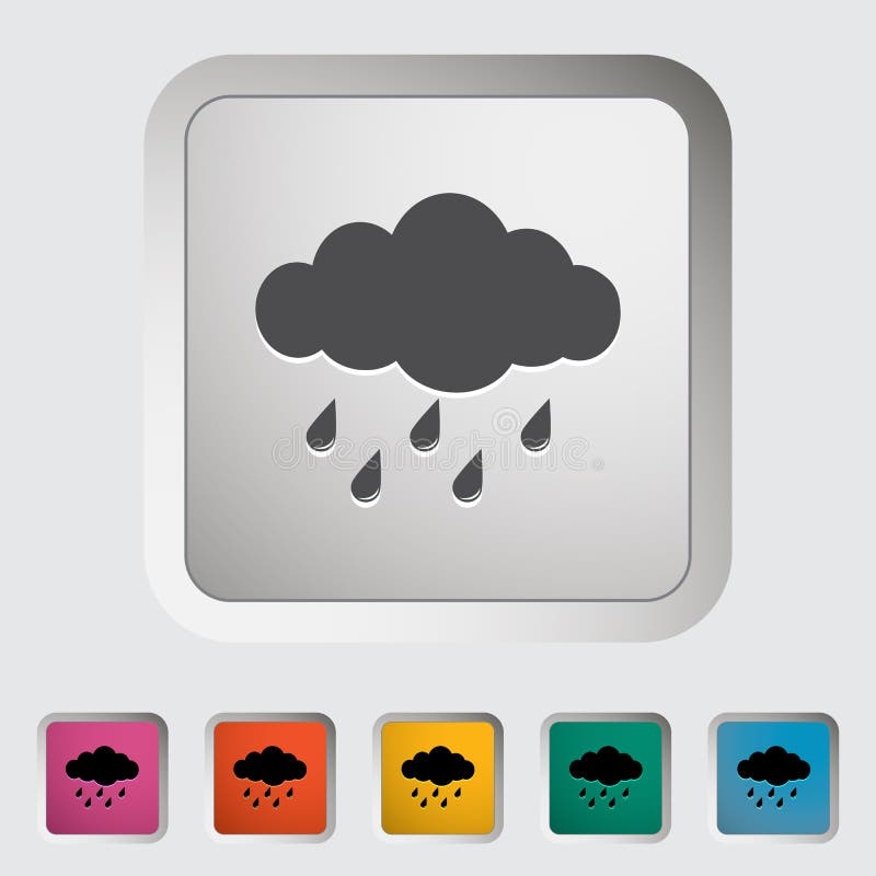 Icona pioggia illustrazione vettoriale. Illustrazione di annuvolamento ...