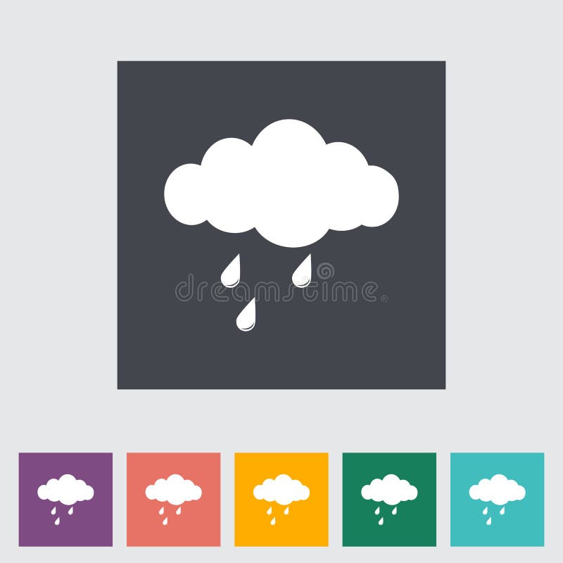 Icona della pioggia illustrazione vettoriale. Illustrazione di tempesta ...