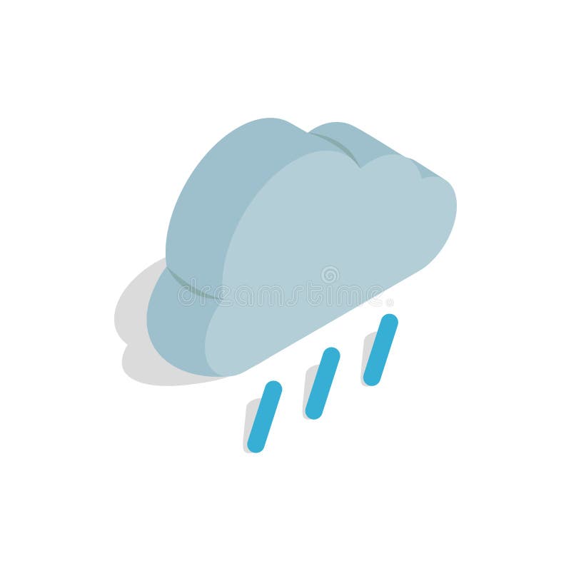 Icona Di Pioggia Intensa in Stile Cartone Animato Illustrazione ...