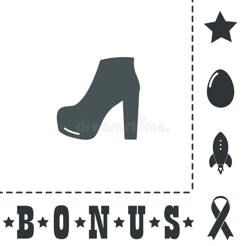 Icona Della Scarpa Della Donna Illustrazione Vettoriale - Illustrazione ...