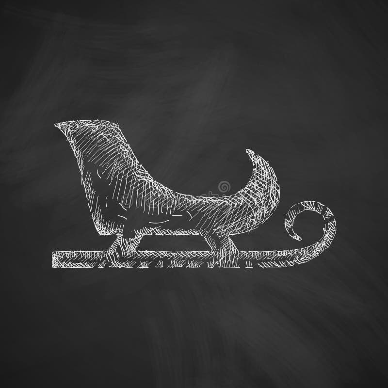 Icona della slitta illustrazione vettoriale. Illustrazione di gesso ...