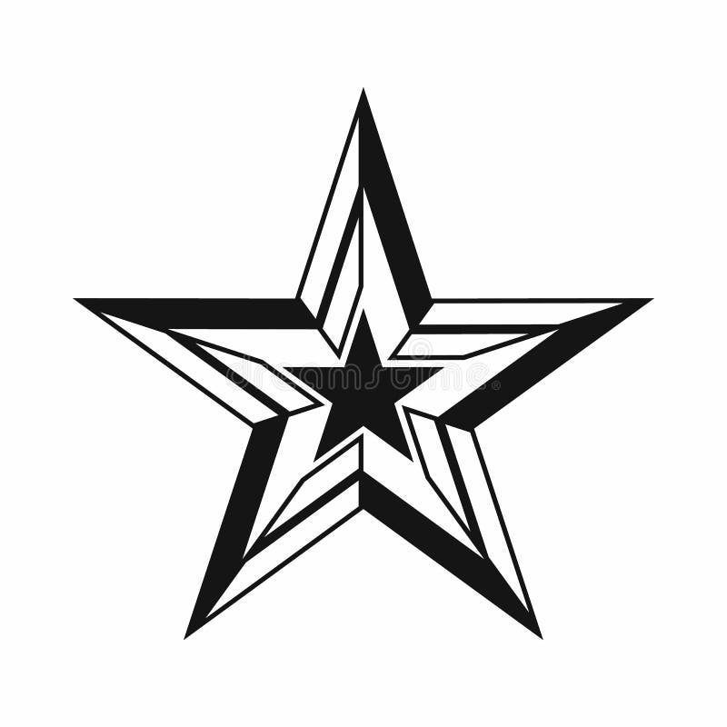 Icona Della Stella Nello Stile Del Profilo Illustrazione Vettoriale ...