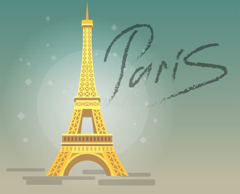 Icona Della Torre Eiffel Di Parigi Illustrazione Vettoriale ...