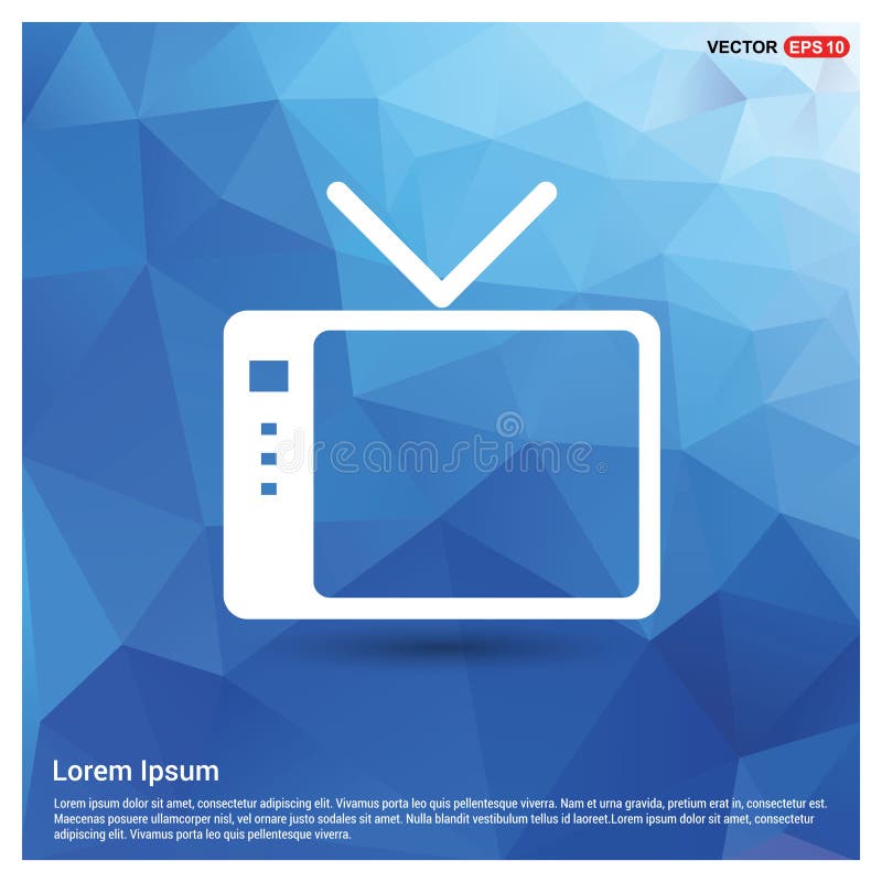 Vettore Dell'icona Della Televisione Isolato Su Fondo, Sul Segno Della ...