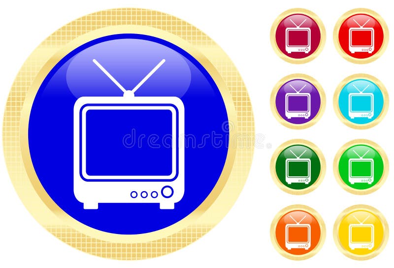 Icona della TV illustrazione vettoriale. Illustrazione di elettronico ...