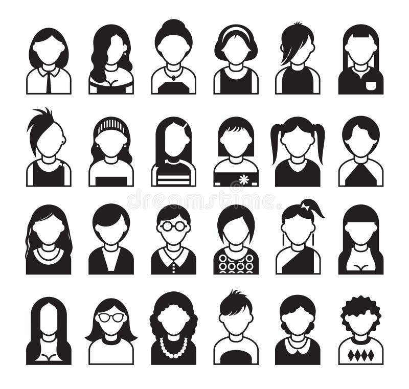 L'icona Delle Donne Simbolo Femminile Piano Illustrazione Vettoriale ...