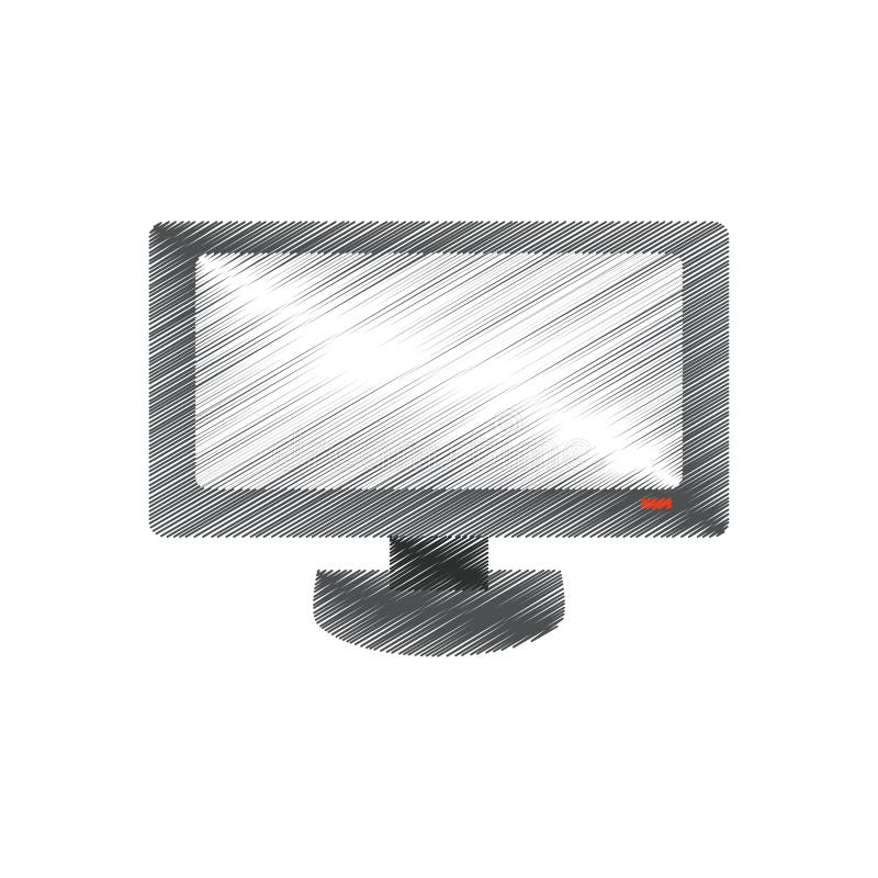 Icona Dello Schermo Del Disegno TV Illustrazione di Stock ...