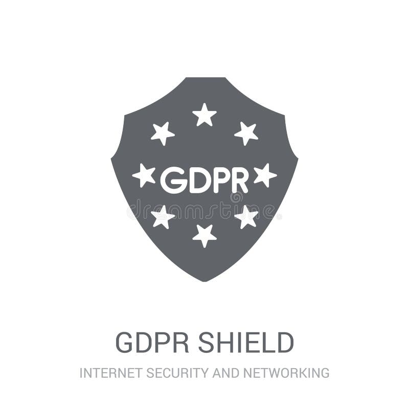 Il Gdpr Protegge L'icona Trasparente Progettazione Di Simbolo Dello ...