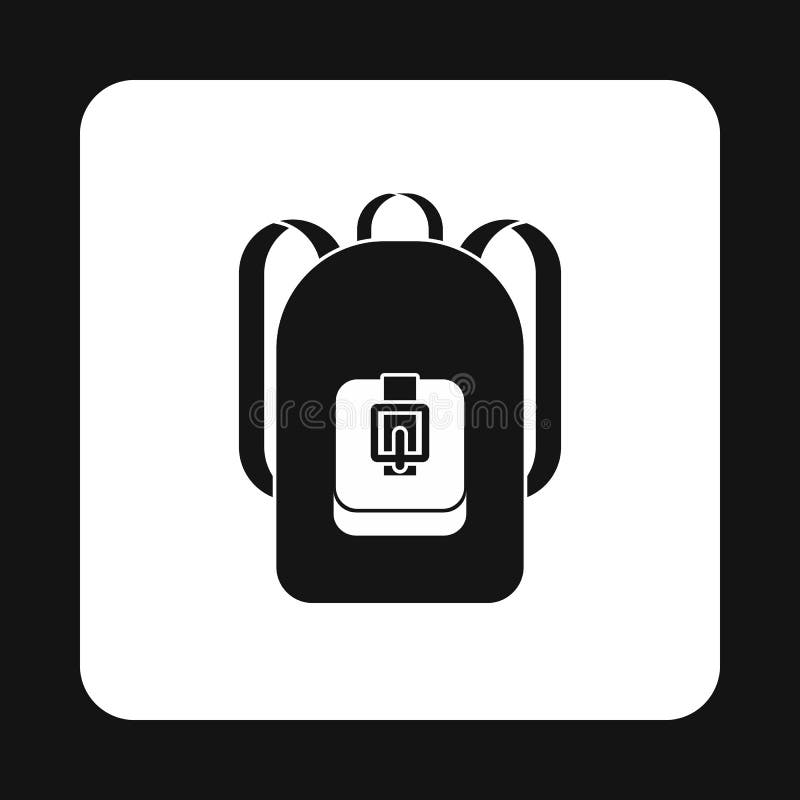 Icona Dello Zaino Della Scuola, Stile Semplice Illustrazione Vettoriale ...