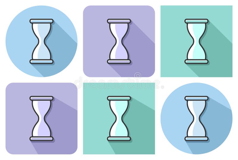 Icona Descritta Della Clessidra Illustrazione Vettoriale ...