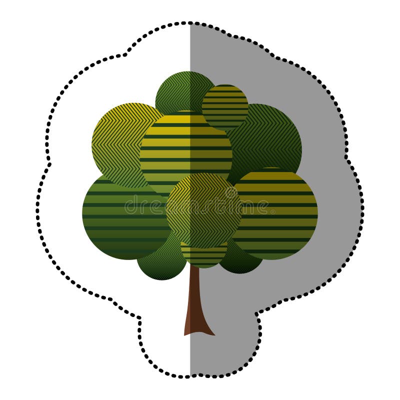 Icona Di Arte Dell'albero Del Bollo Illustrazione di Stock ...