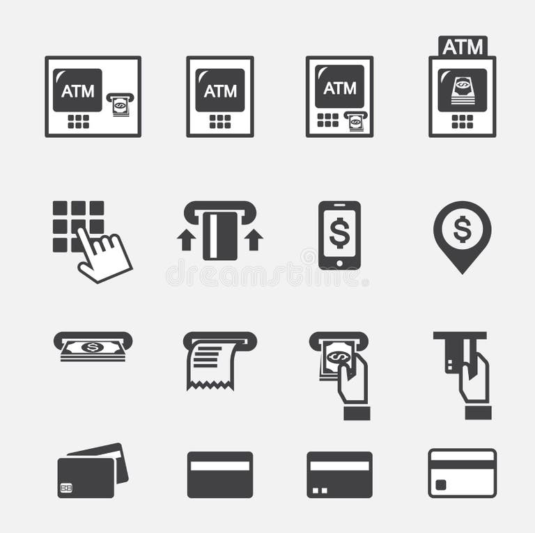 Icona ATM illustrazione vettoriale. Illustrazione di disegno - 46089691