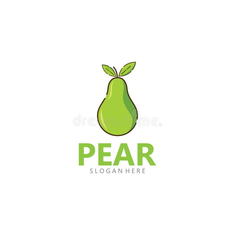 Icona Di Disegno Illustrazione Logo Di Pera. Illustrazione Vettoriale ...
