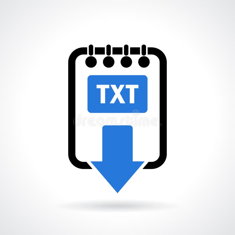 Icona Di Download Del File Di Testo Illustrazione Vettoriale ...