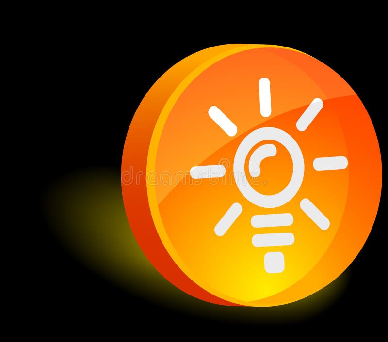 Icona di idea. illustrazione vettoriale. Illustrazione di lucido - 10425577