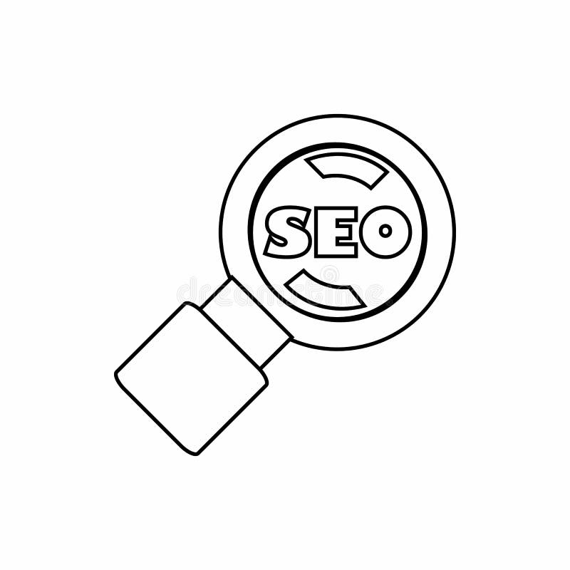 Icona Di Ottimizzazione Di SEO, Stile Del Fumetto Illustrazione ...