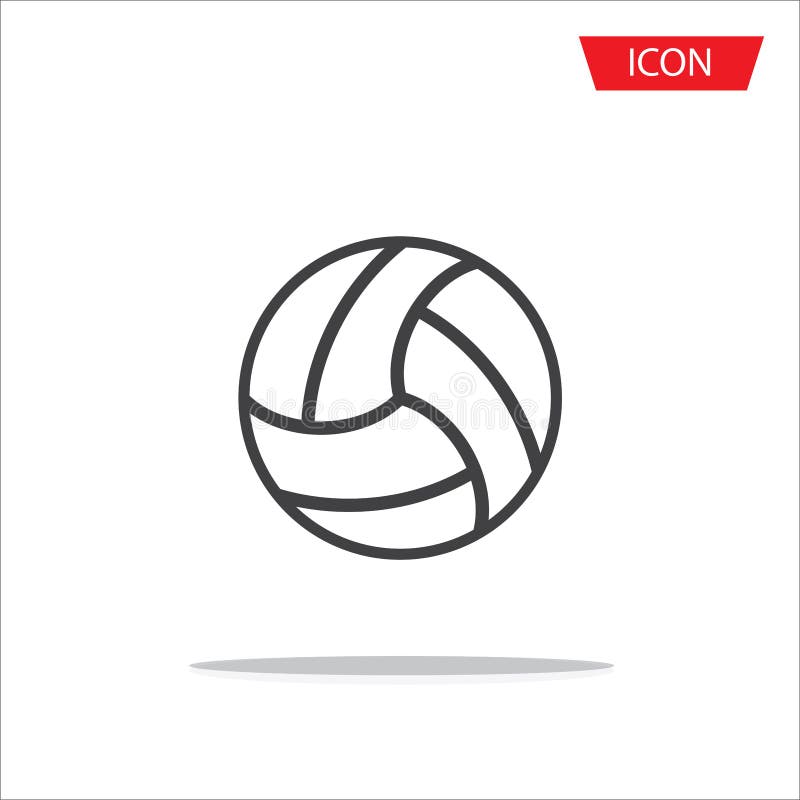 Icona Di Pallavolo Del Profilo Dell'icona Di Pallavolo Illustrazione ...