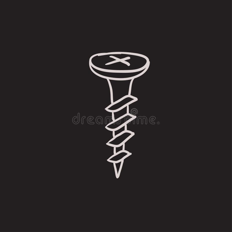 Icona Di Schizzo Della Vite Illustrazione Vettoriale - Illustrazione di ...