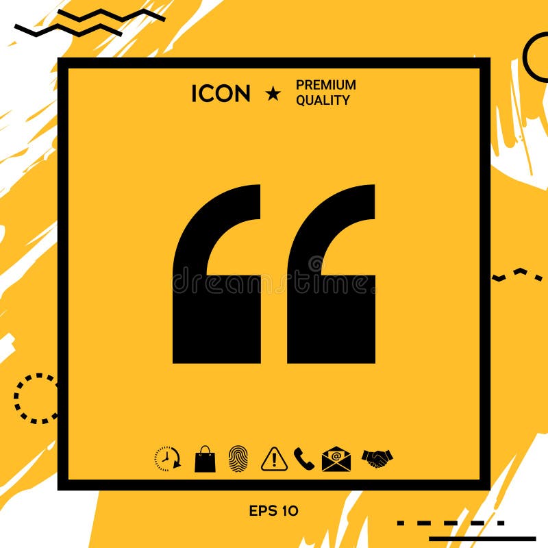 Set Di Icone Di Virgolette Vettoriali Nere Illustrazione di Stock ...