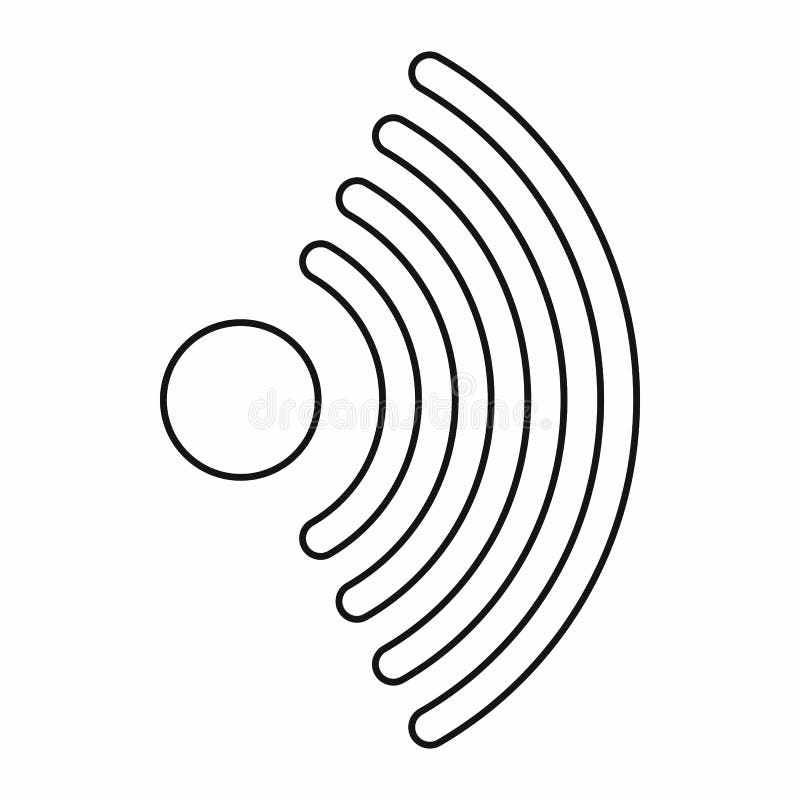 Icona Di Simbolo Della Rete Wireless, Stile Del Profilo Illustrazione ...