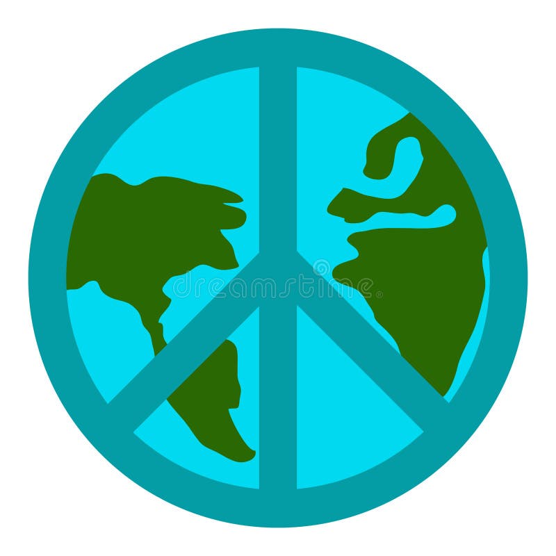 Icona di simbolo di pace illustrazione vettoriale. Illustrazione di ...