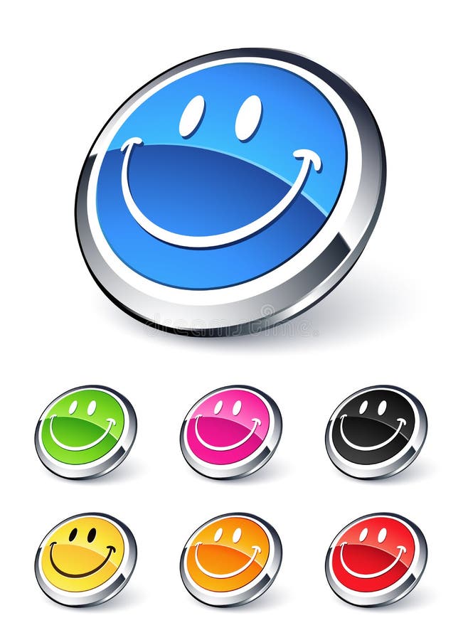 Emoticon di smiley illustrazione vettoriale. Illustrazione di faccia ...