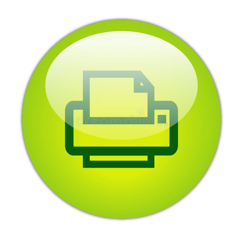 Icona Di Stampante Verde Vetrosa Illustrazione di Stock - Illustrazione ...
