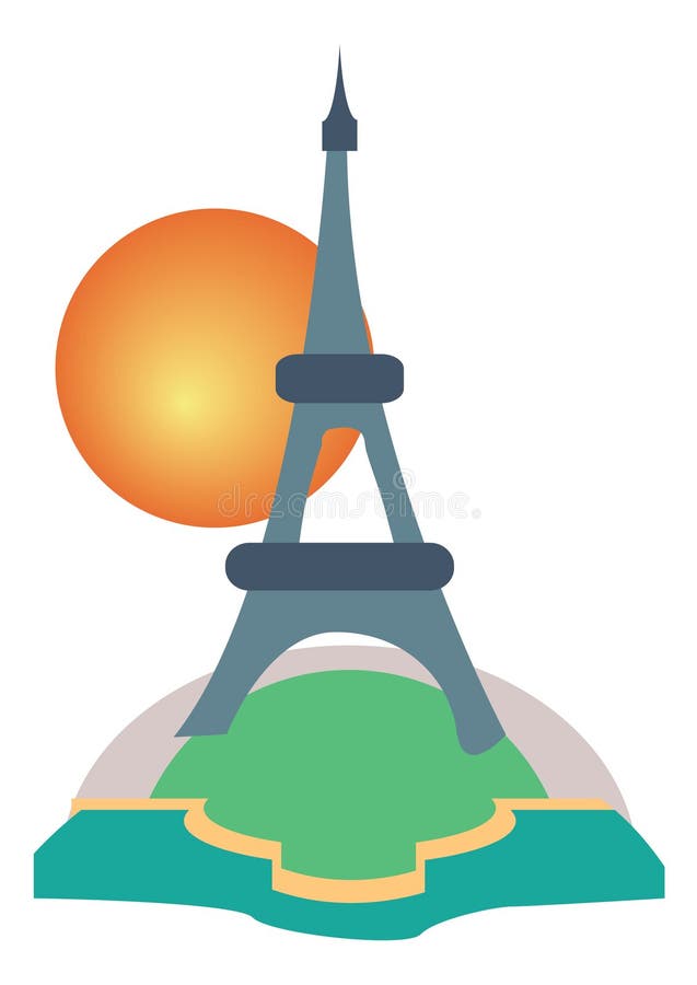Parigi Torre Eiffel Icona Turistica Illustrazione Vettoriale ...