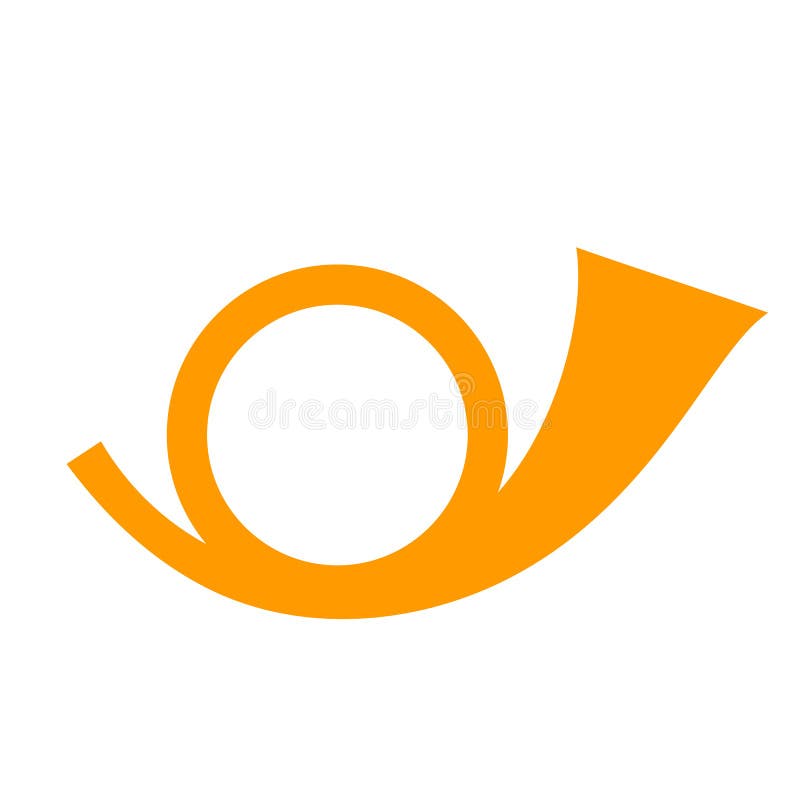 Vettore Dell'icona Del Corno Di Posta, Segno Piano Riempito ...