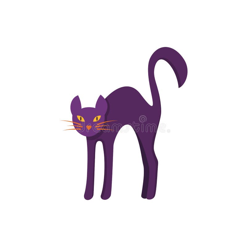 Icona Di Vettore Del Gatto Isolata Illustrazione Vettoriale ...