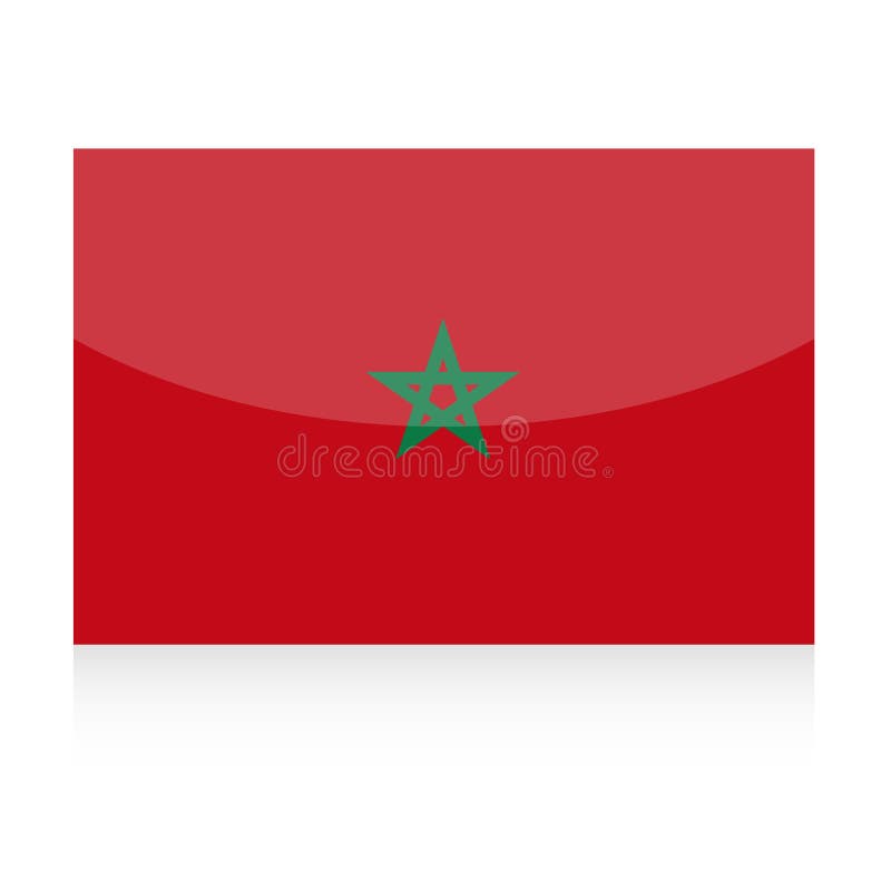 Icona Di Vettore Della Bandiera Del Marocco Illustrazione di Stock ...
