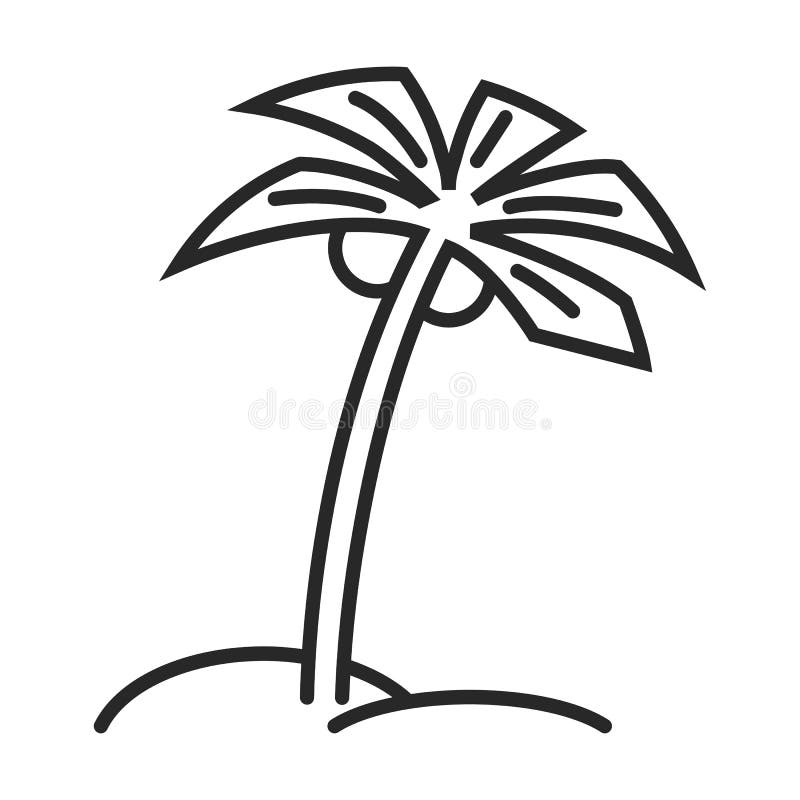Icona Di Vettore Della Palma Illustrazione Vettoriale - Illustrazione ...