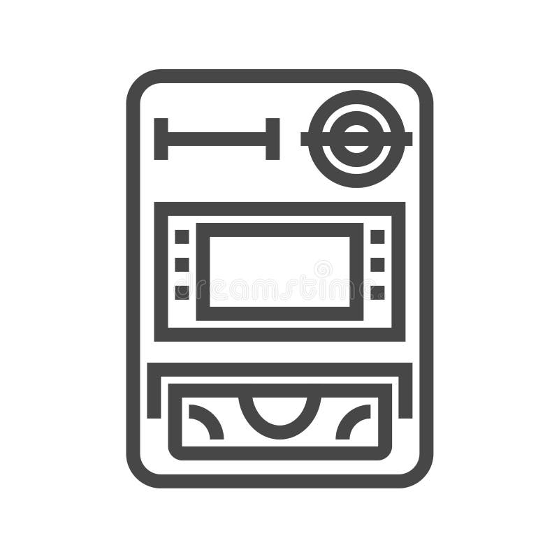 Icona Di Vettore Di BANCOMAT Illustrazione Vettoriale - Illustrazione ...
